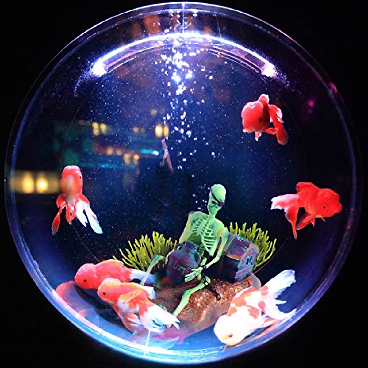 POPETPOP Aquarium Ornament Pirate Skeleton Decoration Skull Fish Tank Decor Cave for Hiding Betta Fish Accessories