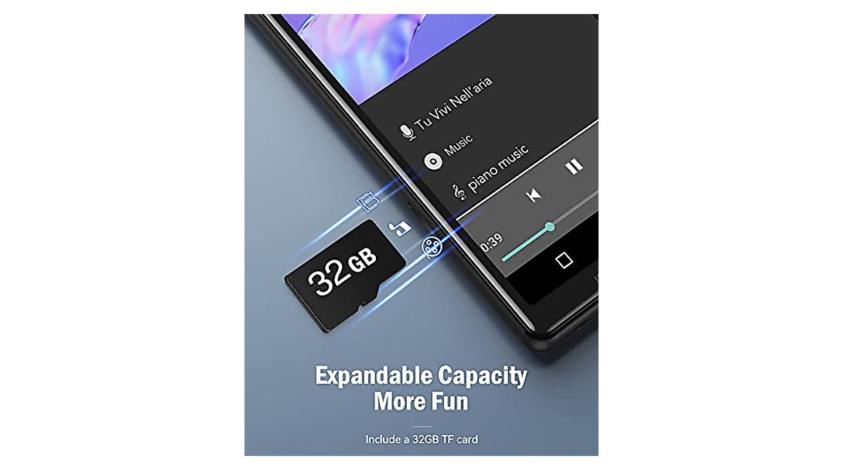 AGPTEK 40GB MP3 Player with Bluetooth & WiFi | 4" Touch Screen
