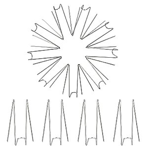 60Pcs Fabric Panel Wall Hooks Panel Wall Wire Hooks Cubicle Hooks for Fabric Walls at Office, Kitchen, Home Shelf, Picture, Key Hanging Accessories