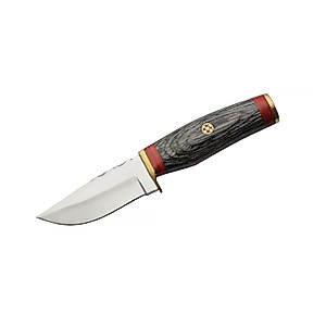 Smoked Mosaic 7.25" Hunting Knife | Stainless Steel Blade | Wood Handle