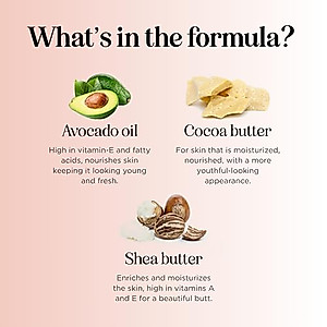 Deeply Moisturizing Butt Enhancement Cream - Firming & Nourishing with Cocoa Butter, Shea, Vitamin E & Coconut Oil (4 Fl Oz)