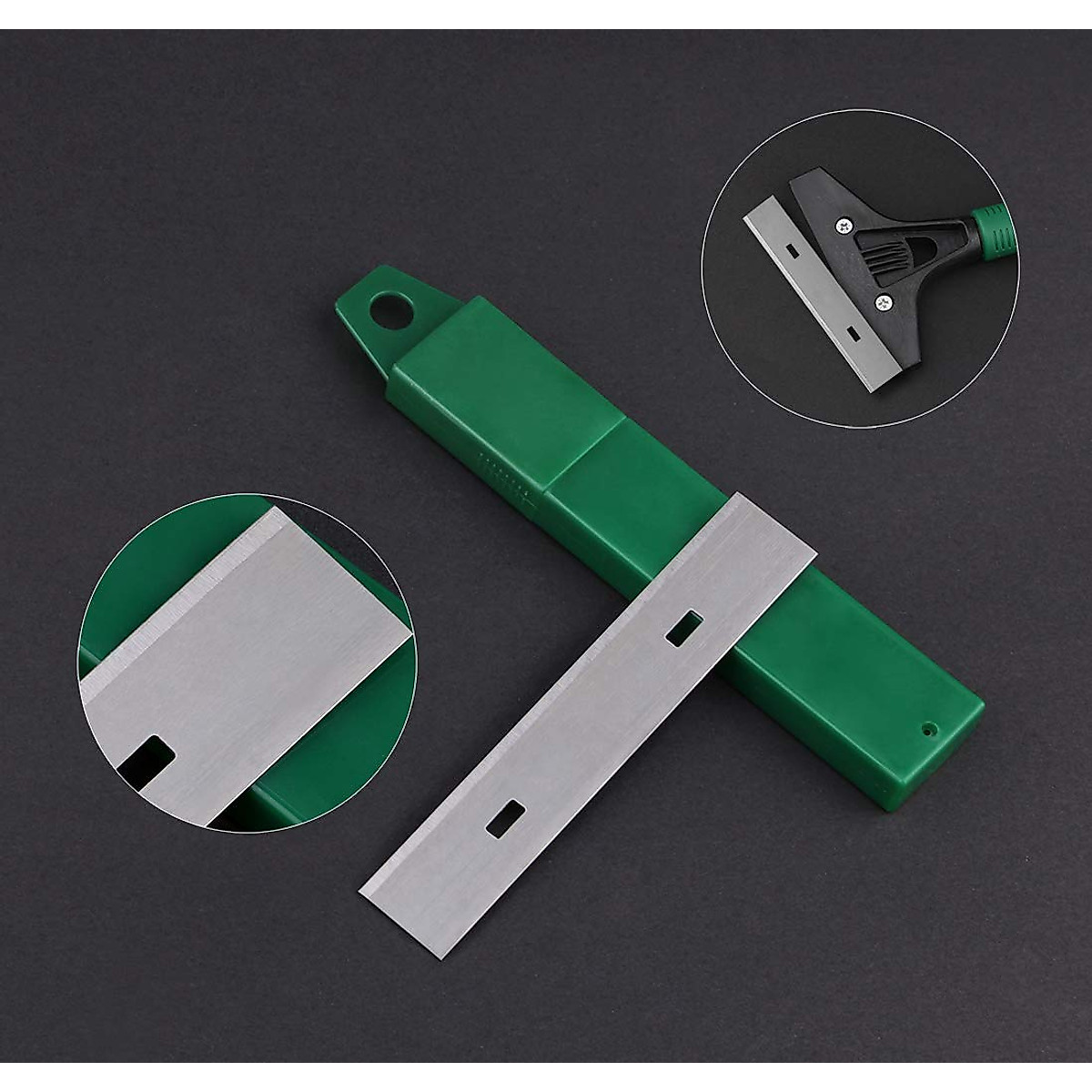 4-Inch Scraper Blades, Kattool 120pcs Replacement Scraper Blades Carbon Steel Razor Blade for Scraper Single Edge Razor Blades