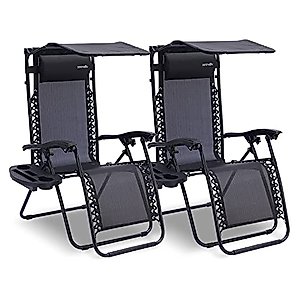 SereneLifeHome SereneLife Zero Gravity Lounge Chair, One Size, Black