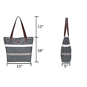 Aleah Wear Shoulder Tote Bag Purse Top Handle Satchel Handbag For Women Work College Travel Business Shopping Casual Upgraded