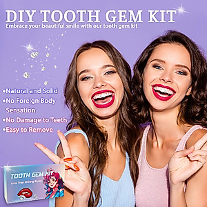 Loeland Tooth Gem Kit, DIY Crystals Jewelry Kit Teeth Gems Kit, Professional Fashionable Tooth Gems Kit for Teeth, Teeth Jewelry Starter kit