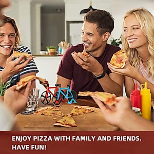 SCHVUBENR Bicycle Pizza Cutter Wheel - Gifts for Cyclists Men - Housewarming Christmas Gift - Bike Pizza Cutter - Funny Kitchen Gadget - Cool Men’s Gift - Stainless Steel Pizza Slicer(Black)