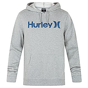 Hurley Men's One and Only Solid Summer Hoodie, Dark Grey Heather, Large