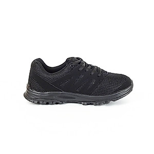MT. EMEY 9306 Lady's Athletic Comfort Walking Lace Shoes Black