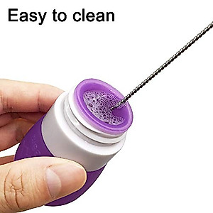 4 pcs Squeeze Salad Dressing Bottles, FineGood 1.3oz and 2 oz. Portable Sauce Containers, Leak Proof Food Storage Condiment Bottles, Comes with 2 pcs Cleaning Brushes - 4 Colors