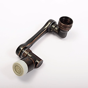 Techzm Faucet Extender 1080 Swivel Faucet Attachment Aerator Rotating Splash Filter Extension with Two Water Outlet Modes - Oil Rubbed Bronze