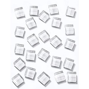 Joyzy Refrigerator Magnets Fridge Magnets Cute Glass Magnets for Fridge Decorative Kitchen Office 24 Pack (White)