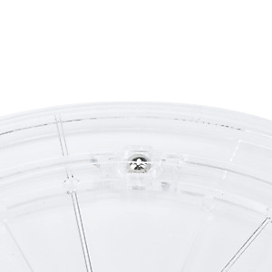 Semetall 3pcs 8" Acrylic Lazy Susan Rotating Swivel Plate Round Turntable Organizer for Makeup Table Kitchen Cabinet Spice Rack Cake,Clear