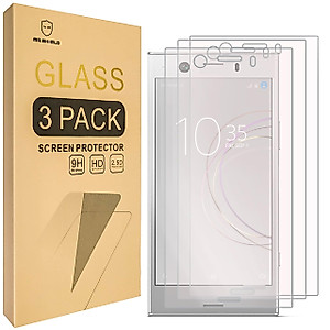 Mr.Shield [3-PACK] Designed For Sony Xperia XZ1 Compact [Tempered Glass] Screen Protector [0.3mm Ultra Thin 9H Hardness 2.5D Round Edge] with Lifetime Replacement