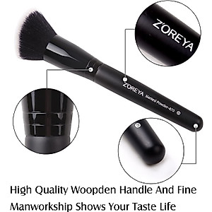 ZOREYA Makeup Brushes 15Pcs Makeup Brush Set Premium Synthetic Powder Foundation Contour Blush Concealer Eye Shadow Blending Liner Make Up Brush Kit