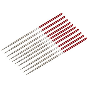 uxcell 10pcs Round Diamond Needles File 2mm x 100mm 150 Grit for Metal Glass Wood Stone Grinding Polishing Engraving