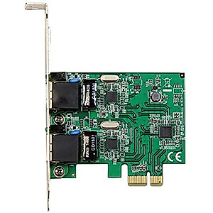 StarTech.com Dual Port PCIe Network Card - Low Profile - RJ45 Port - Realtek RTL8111H Chipset - Ethernet Network Card - Dual Port Gigabit NIC (ST1000SPEXD4)