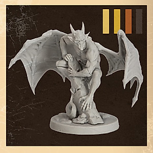 DUNGEON CRAFT Unpainted Miniatures, Compatible with DND, RPG, Tabletop Games, Roleplaying Figures for Your Next Dungeons & Dragons Quest, Mini Gaming Action Figures (The Shadewood Gargoyle)