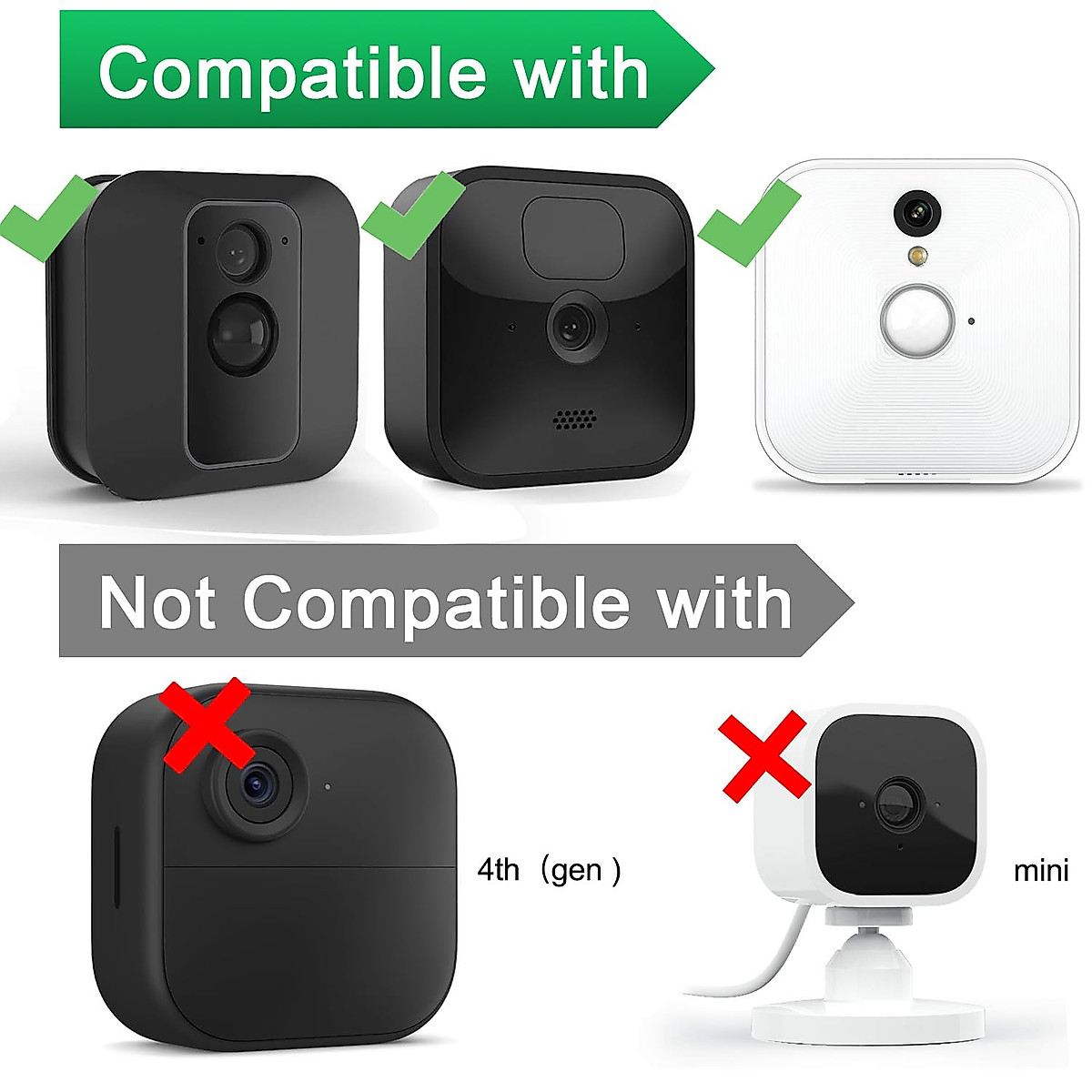 iTODOS Solar Panel Compatible with Blink Outdoor (3rd Gen) XT3 and Blink XT XT2, 11.8Ft Outdoor Power Charging Cable and Adjustable Mount,Weatherproof Aluminum Alloy Sturdy and Anti-Aging- Black