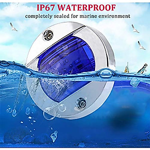 Boaton Marine Boat LED Night Fishing Lights, Boat Interior/ Courtesy / Deck Lights For Pontoon Boat, Bass Boat, Yacht (Blue)