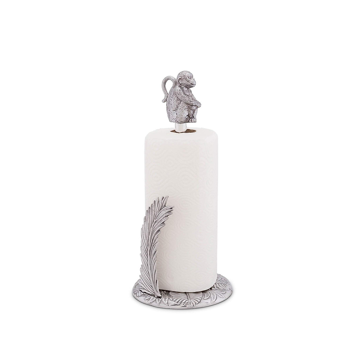 Arthur Court Aluminum Monkey Countertop Paper Towel Holder Standing 15 inch Standing Tall