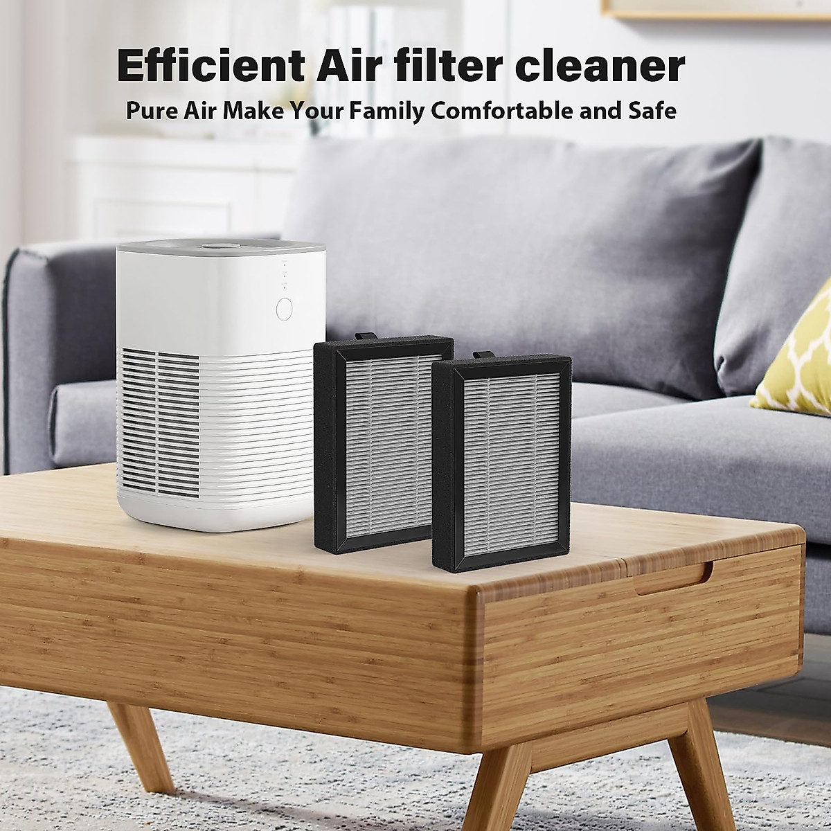 LV-H128 Replacement HEPA Filter for LEVOIT LV-H128, PUURVSAS (HM669A), ROVACS (RV60) Air Cleaner Purifier, LV-H128-RF, 6 Pack