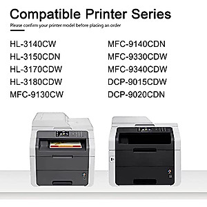 ALUMUINK Compatible TN225 Toner Cartridges High Yield Replacement for Brother TN225BK, TN225C, TN225M, TN225Y Black, Cyan, Magenta and Yellow Toner Cartridge (4-Pack)