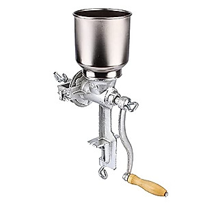 Hand Operated Corn Grain Mill Grinder Useful Kitchen Tool with Big Hopper Adjustable for Corn Coffee Food Wheat Oats Nut Herbs Spices Seeds Grinder Great for Restaurants Commercial Kitchens Bakery