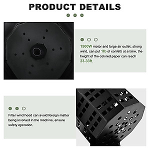 Epidioxi Confetti Launcher Professional confetti shooter wireless remote for Special Event, Parties, Club, Wedding, Concerts (without lights)