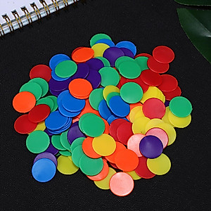 ibasenice Morphie Portable Bingo Counting Chips 180pcs Small Plastic Learning Counters Disk Bingo Chip Counting Disc Markers for Math Practice and Poker Chip Game Tokens Portable