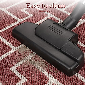 hicorfe Kitchen Rugs and Mats,Super Absorbent Polypropylene 20" x 31.5" Non-Slip Rug,Soft Comfort Floor Mat,Machine Washable for Kitchen,Hallway,Office,Sink,Laundry(Red)