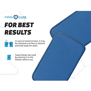 Cool Care Technologies Cooling Pad for Bed - Pressure Activated Gel Cooling Mattress Pad Provides Instant Cool Relief for 1 to 3 Hours- Place Cool Mat on Your Bed