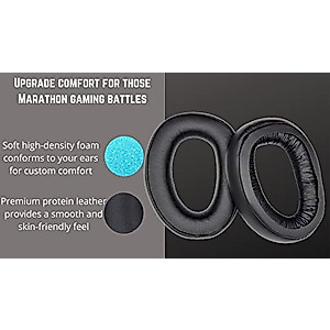 Premium Ear Pads Compatible with Sennheiser GSP 370, Sennheiser GSP 350, GSP 303, GSP 302, GSP 301 and GSP 300 Headphones. Premium Protein Leather | Soft High-Density Foam