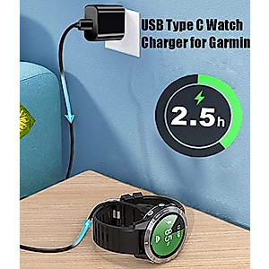 CHS Watch Charging for Garmin Watch, 3FT USB Garmin Charger & Data Transfer, for Garmin Fenix 7X 7 6X 6 6S 5 5X 5S Plus, Forerunner 935, Vivoactive 3, Approach S10 S40