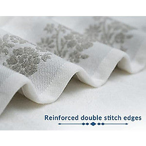 GOLD TEXTILES Fantasy Collection Premium Bathroom Towel Set Includes Bath Towel (27x54) - Hand Towel (16x30) 2 washcloths (13x13) - Perfect for Gift, Home, Hotel –Lightweight (White, Amania)