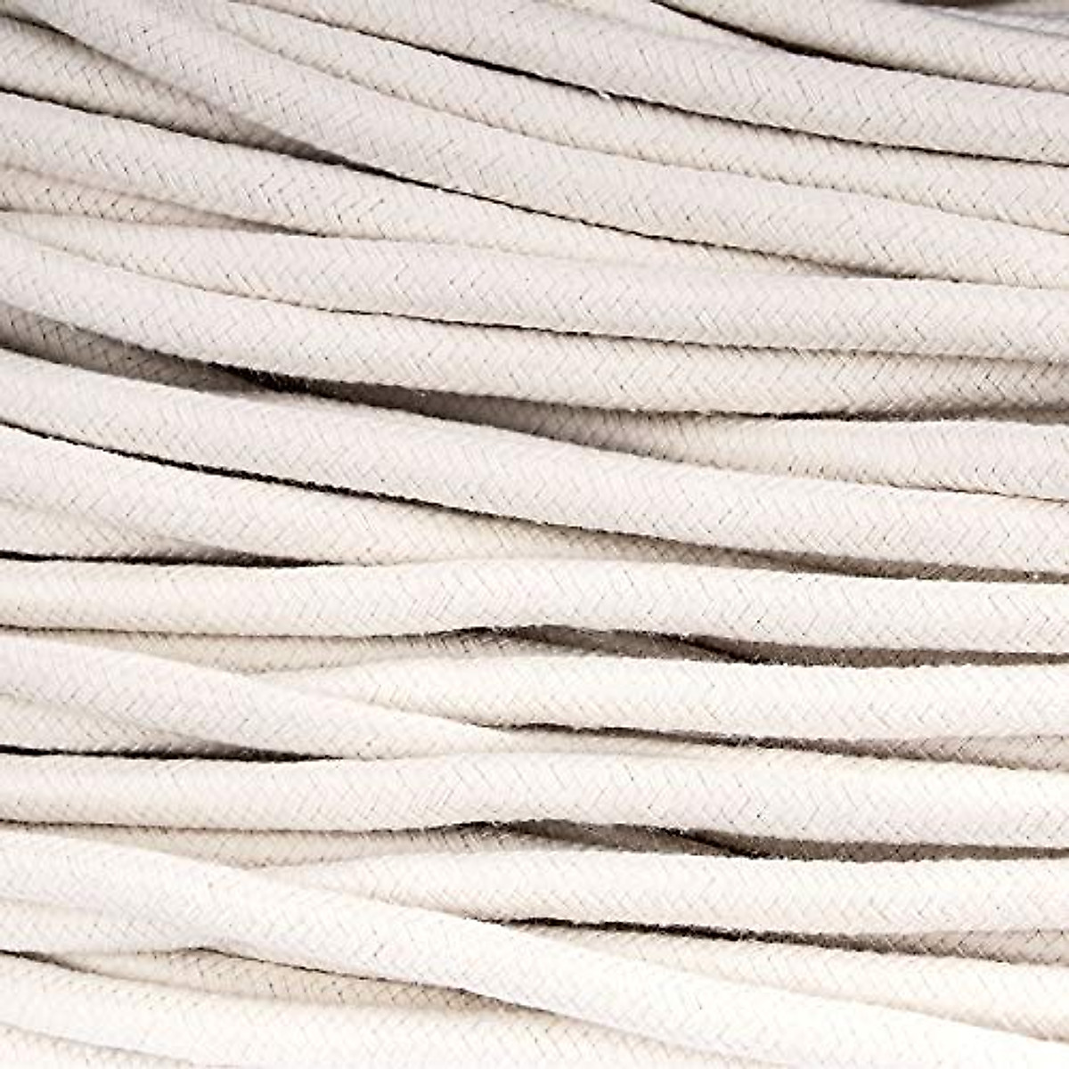 HOZEON 3/8 Inch x 164 Feet Natural Cotton Rope, White Heavy Duty Clothesline Cord Craft Knitting Thread String Wall Hanging Rope for Plant Mirror Garden DIY Decoration Hanger