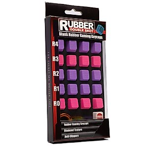 Tai-Hao Blank Rubber Gaming Keycaps : Blank No.6 Compatible with All MX Types Keyboards