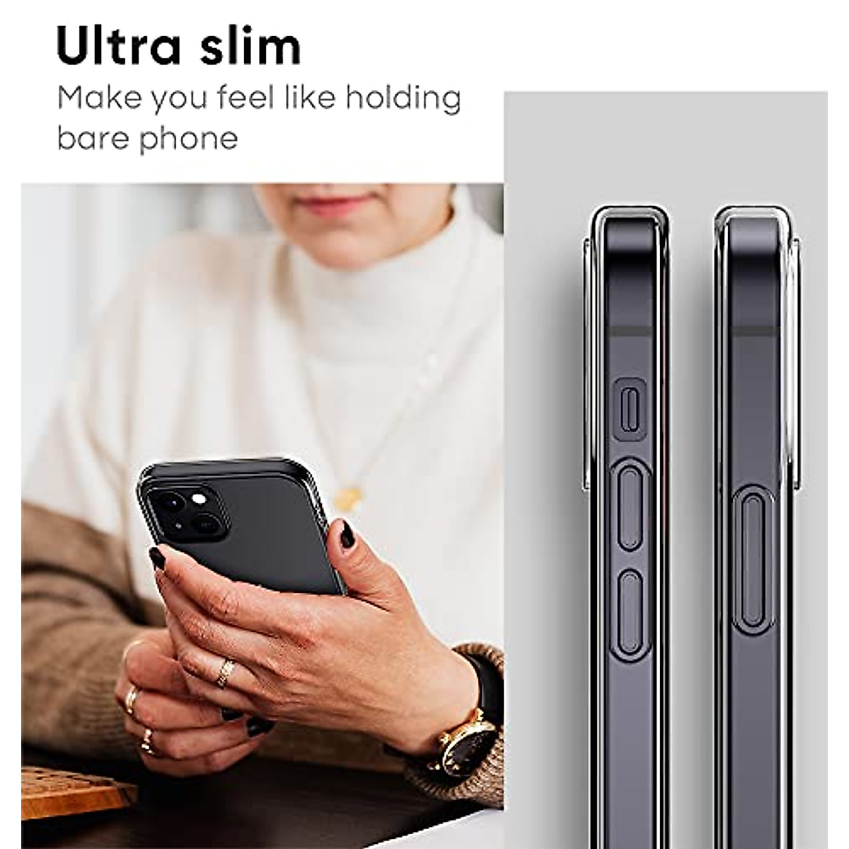 Raysmark iPhone 13 Mini Case, Ultra [Slim Thin] Scratch Resistant TPU Rubber Soft Silicone Protective Crystal Clear Case Cover for iPhone 13 Mini (Clear)