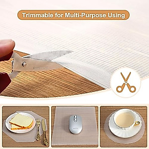 Shelf Liner, Non-Slip Oil-Proof Cabinet Drawer Liner for Kitchen Cabinet, Shelves, Refrigerator, Storage, Desks, 12 Inches x 20 FT, Washable & Non Adhesive