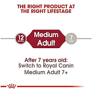 Royal Canin Medium Breed Adult Dry Dog Food, 17 lb bag