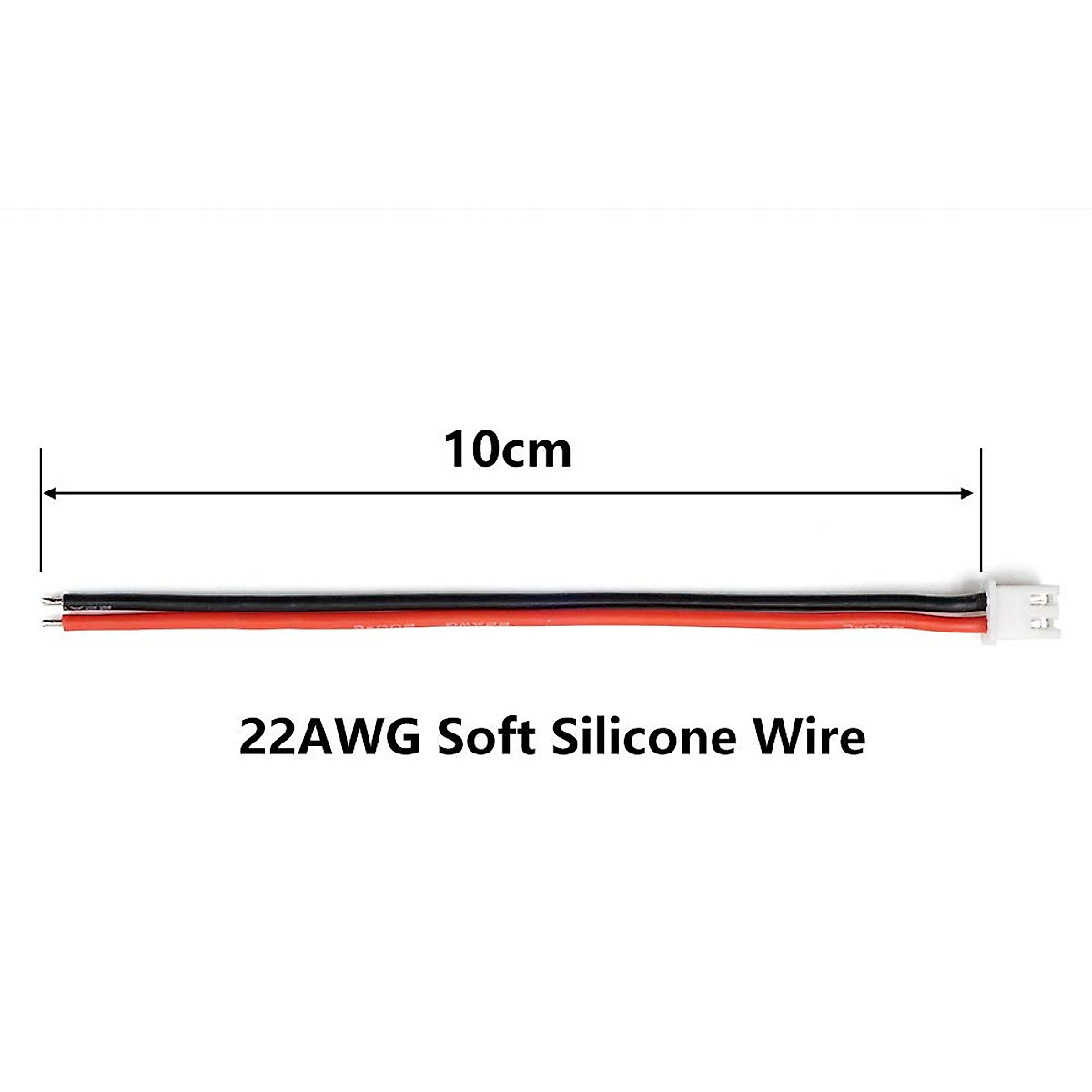 5 Pairs JST-XH 2.54mm 1S 2 Pin Balance Plug Lead Socket Male and Female Connector with 10cm Silicone Wire Cables for Woodland Just Plug Lights 3D Printer