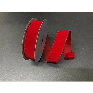 3 Yards ULET Red Velvet Wired Ribbon, 1.5" red Velvet Ribbon, Ribbon, Xmas Ribbon, red Velvet Ribbon, Velvet Ribbon