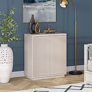 Henn&Hart Alston Accent Cabinet, 28" Wide, Alder White