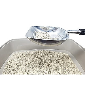 Moonshuttle Metal Cat Litter Scoop, Durable, Works with All Type of Cat Litter, Ergonomically Designed Handle