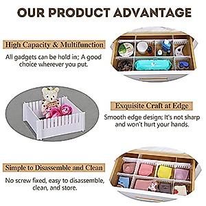 Bofoho Drawer Divider Adjustable Diy Storage Organizer Separator for Tidying Clutter Cutlery Makeup Clothes of Dresses, Desk & Box in Kitchen Bathroom Bedroom Office (Cut at Will) (White 16pcs)