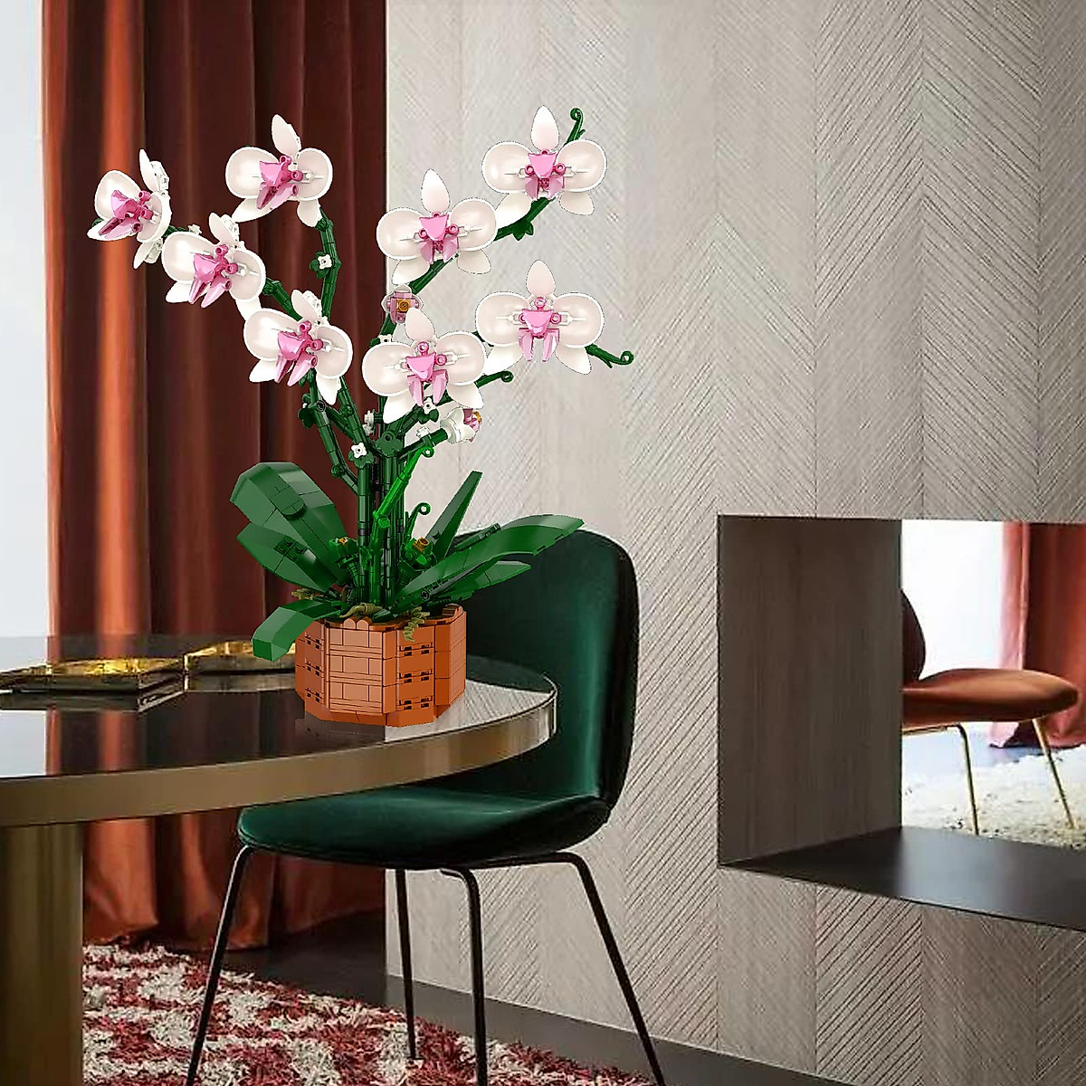 729-Piece Artificial Flower Building Blocks Set - DIY Home Decoration Kit for Adults, Girlfriends, Mom - Christmas, Birthday, Valentine's Day Gifts