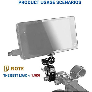 SMALLRIG Super Camera Clamp Mount, Double Ball Head Adapter, Fence Desk Table Mount for Ronin-M/Insta360/Gopro, Ball Head - 1138