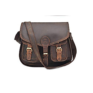 14 Inch Leather crossbody bags Purse Women Shoulder Bag Satchel Ladies Tote Travel Purse full grain Leather
