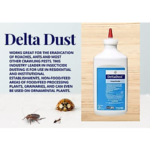 1 LB Delta Dust Insecticide and 1 JT Eaton Hand Duster ~ Kill Carpenter Bees, Bees, Wasps, Fleas, Silverfish, Scorpions, Sowbugs, Millipedes, and numerous Other pests.