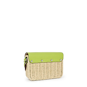 TOUS Legacy Summer crossbody bag lime green raffia