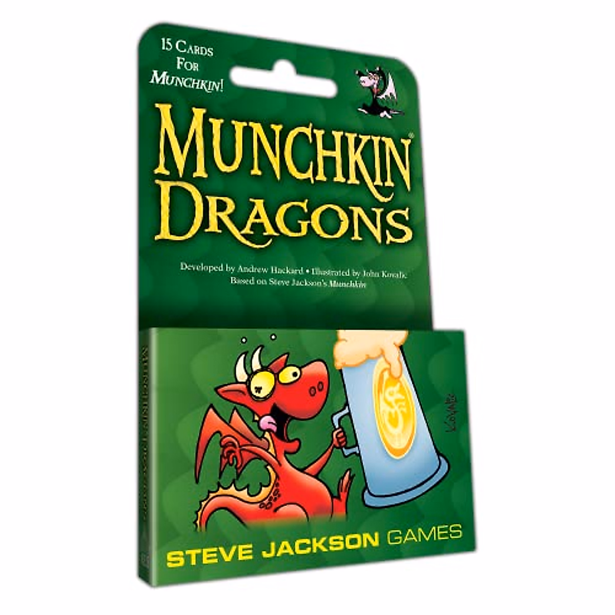 Steve Jackson Games Munchkin Dragons Card Game (Mini-Expansion) | 15 Cards | Adult, Kids, & Family Game | Fantasy Adventure Roleplaying Game | Ages 10+ | 3-6 Players | Avg Play Time 120 Min | from